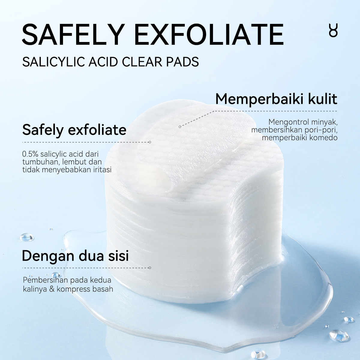 Jual [60 Pads] FOCALSKIN Acne Exfoliating Clear Pad Cica Pad / Kapas ...