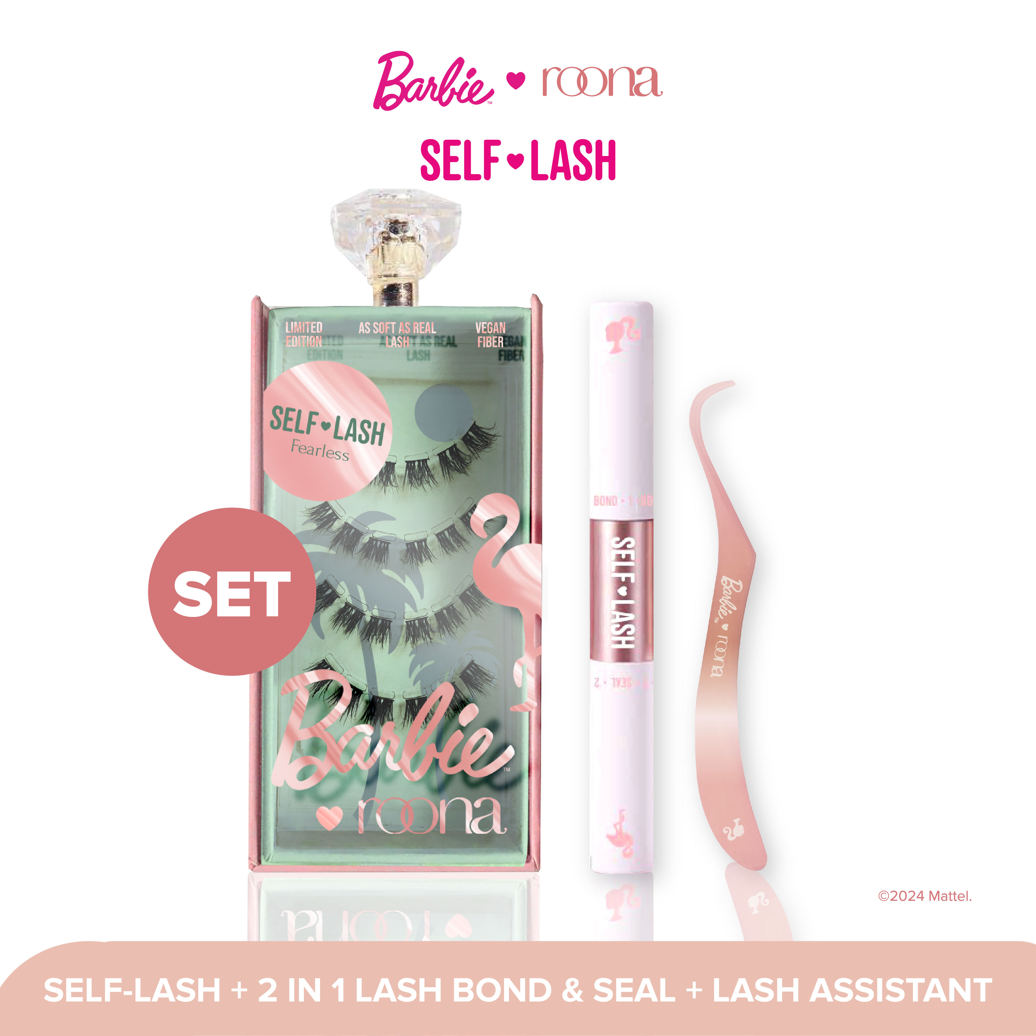 Jual Barbie x ROONA - [FREE Eze Nails] (Full Set) Self-Lash, Bond & Seal, Lash Assistant. DIY ...