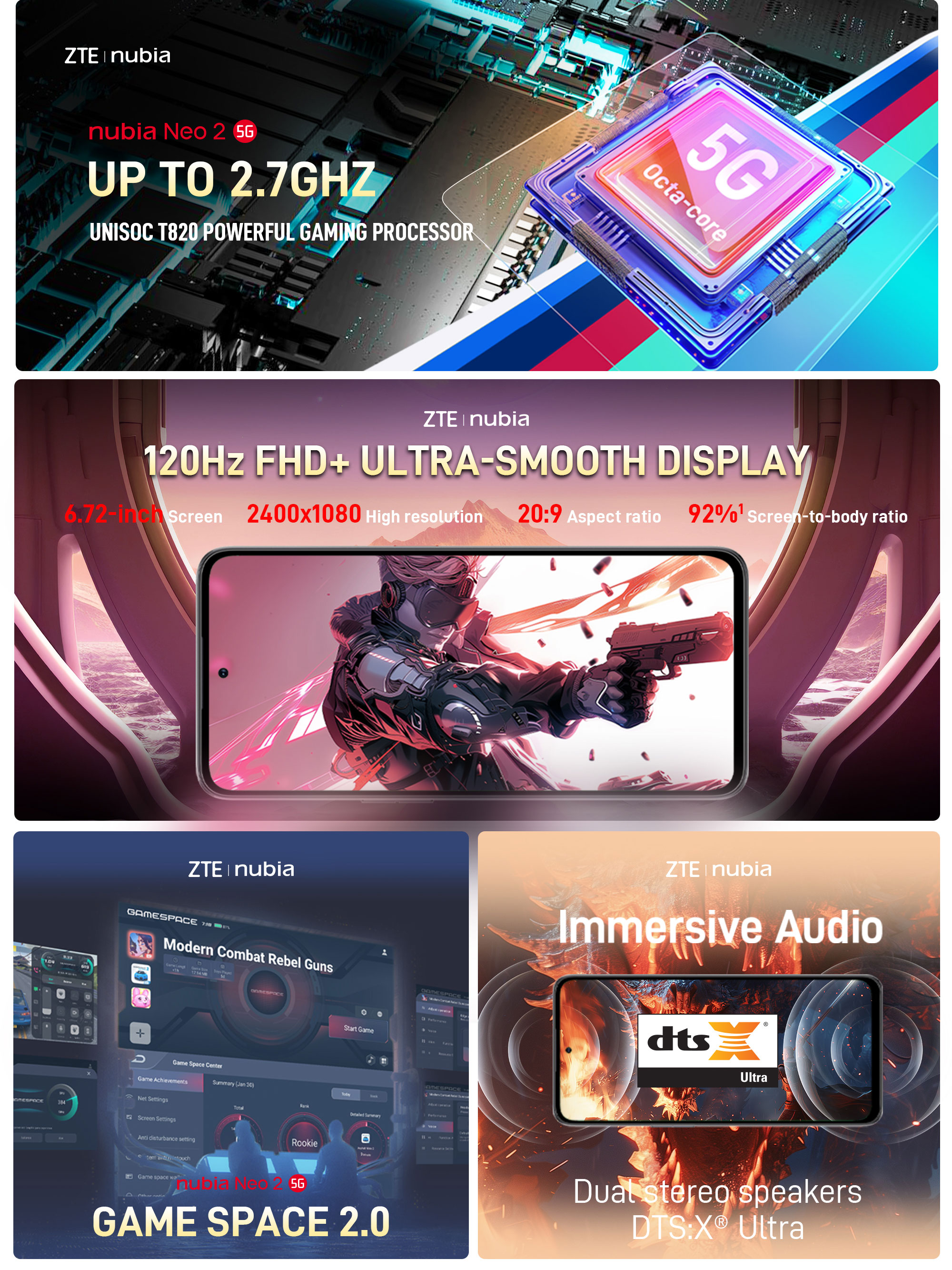 Jual New Nubia Neo 2 5G Shoulder Air Trigger UFS 3.1 8+12/256GB Sunfire Yellow Garansi Resmi ...