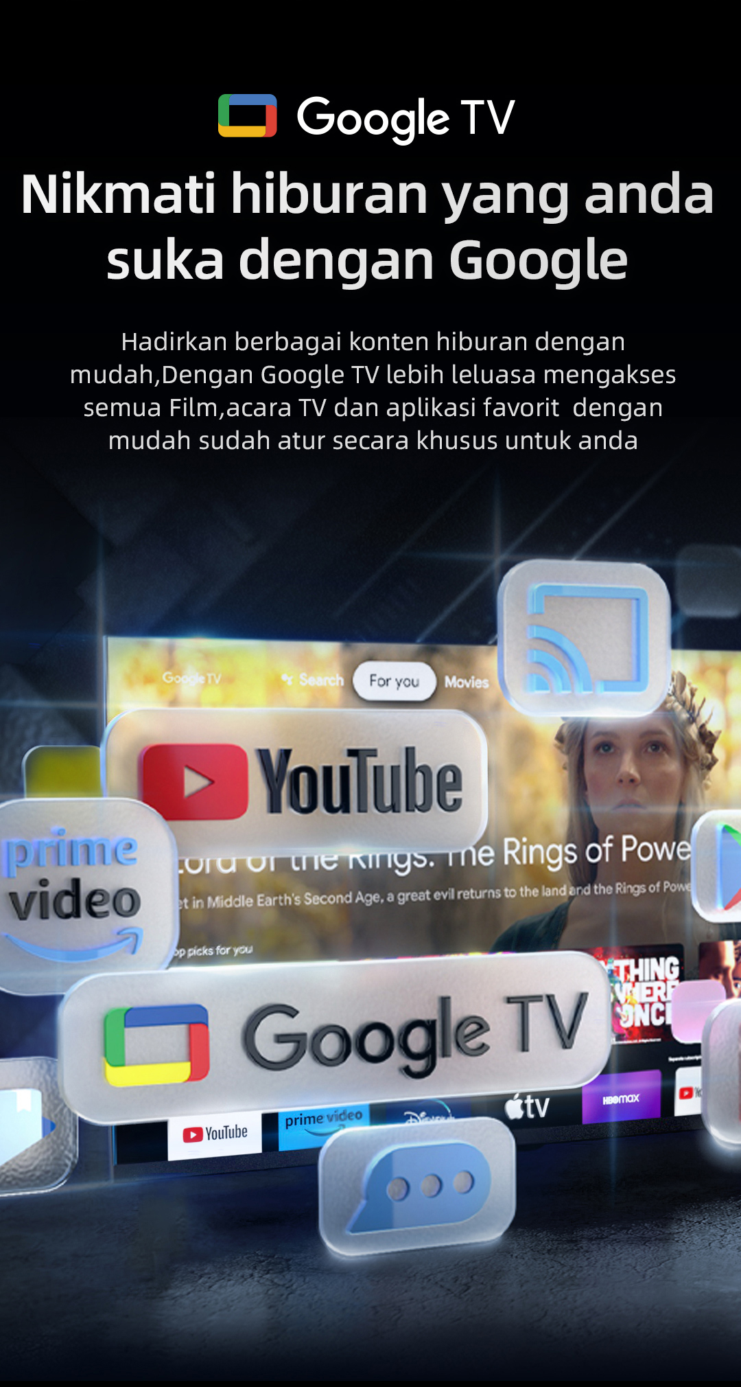 Jual Changhong Google Smart TV Digital 43 inch HD Dolby Audio Playstore ...