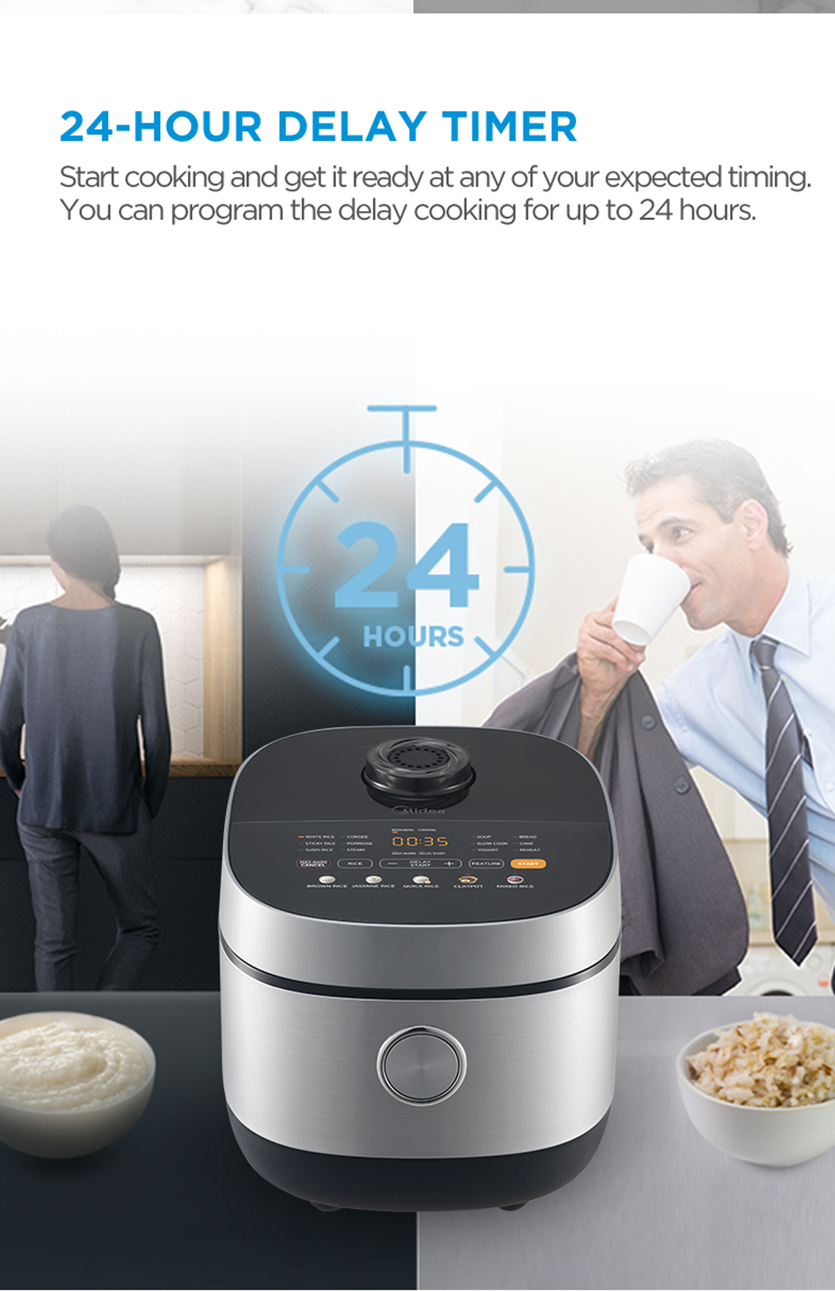 Jual [PRODUK TERBARU] Midea Digital Rice Cooker 1.8L - MB-FS5021W - Non ...