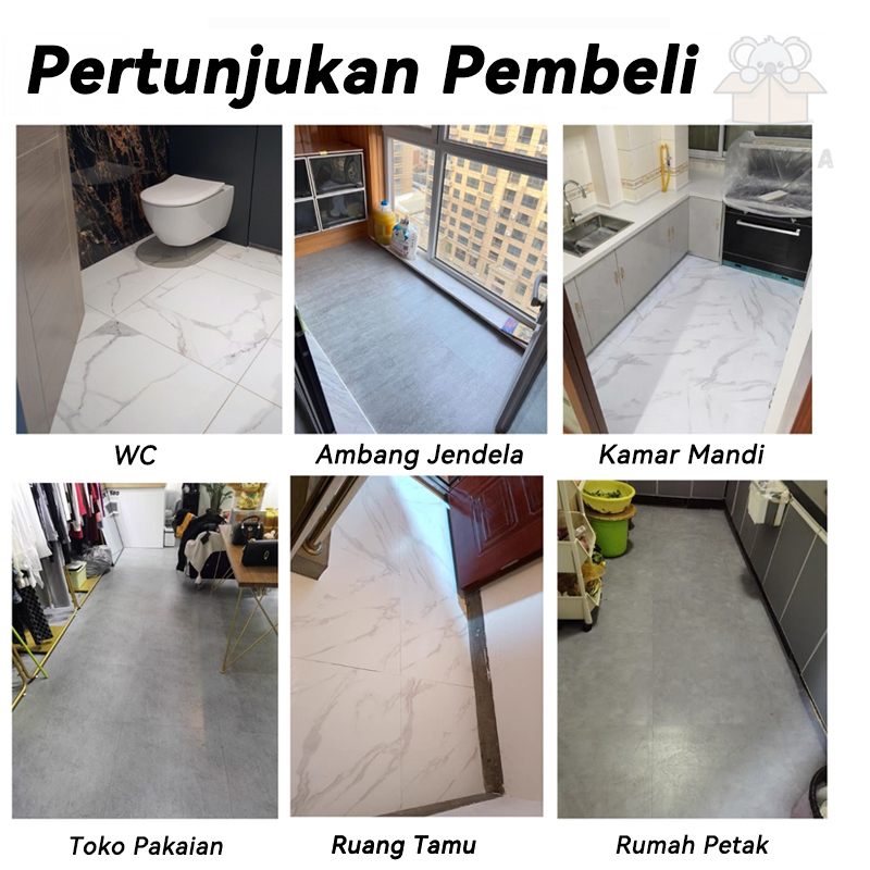 Jual ECOSEN 1 BOX (36 Pcs) Floor Vinyl Lantai Stiker Lantai kayu ...