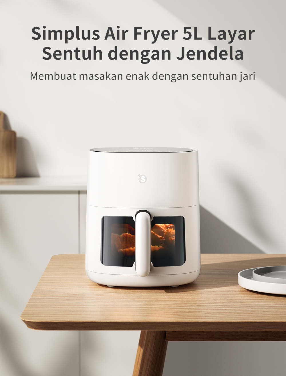 Jual Simplus Air Fryer 5L Kaca Tampilan Kapasitas Besar Model Sentuh penggunaan Multifungsi Gen ...