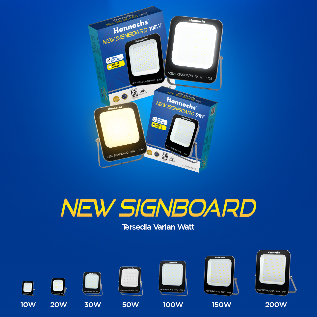 Jual Hannochs Lampu Sorot LED Flood Light New Signboard HFV 30W Cahaya ...