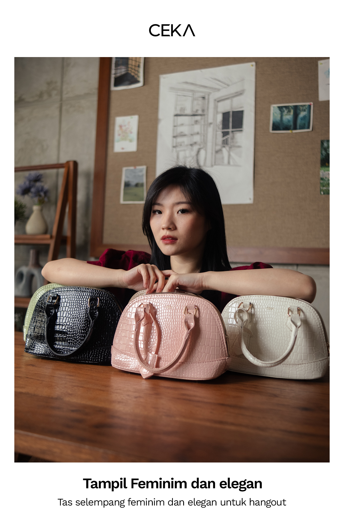 Jual CEKA Tas Selempang Wanita Alsaa Bag Croco Hand Bag Terbaru ...