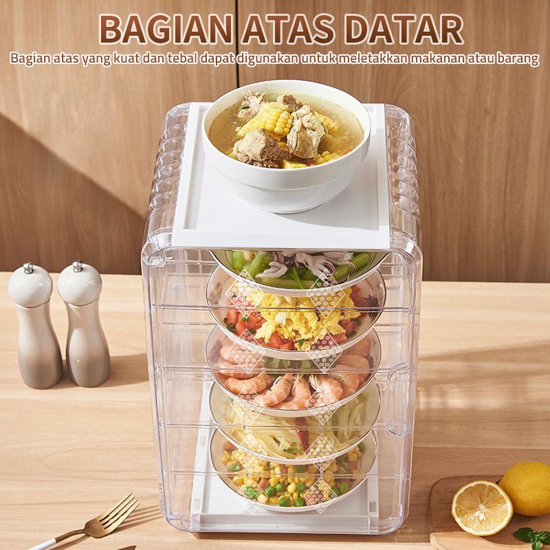 Jual GM Bear Tudung Saji Rak Makanan Akrilik 5 Susun 2160 - Food Rack ...