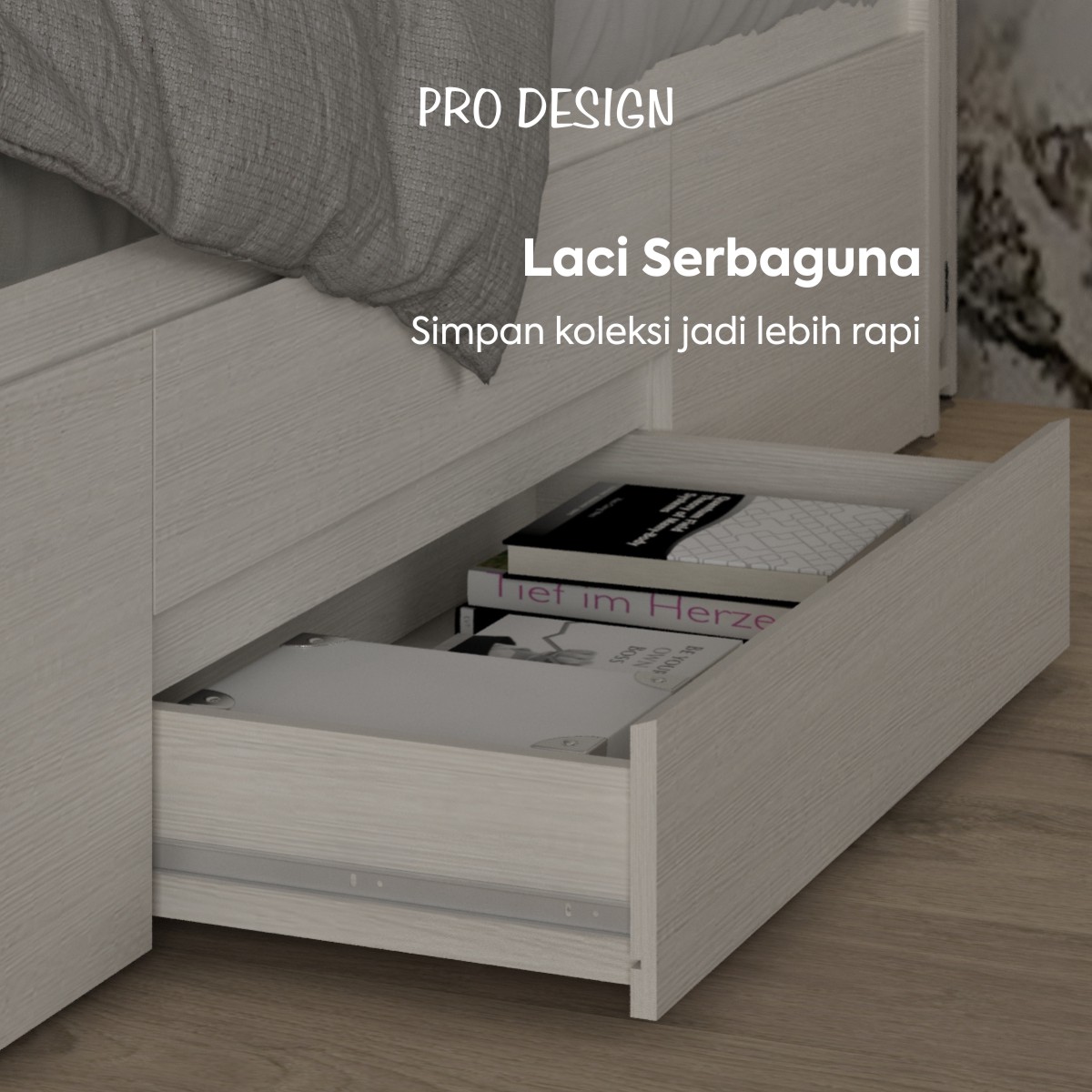 Jual Pro Design Seville BD160 Dipan / Tempat Tidur Dengan Laci | Shopee ...