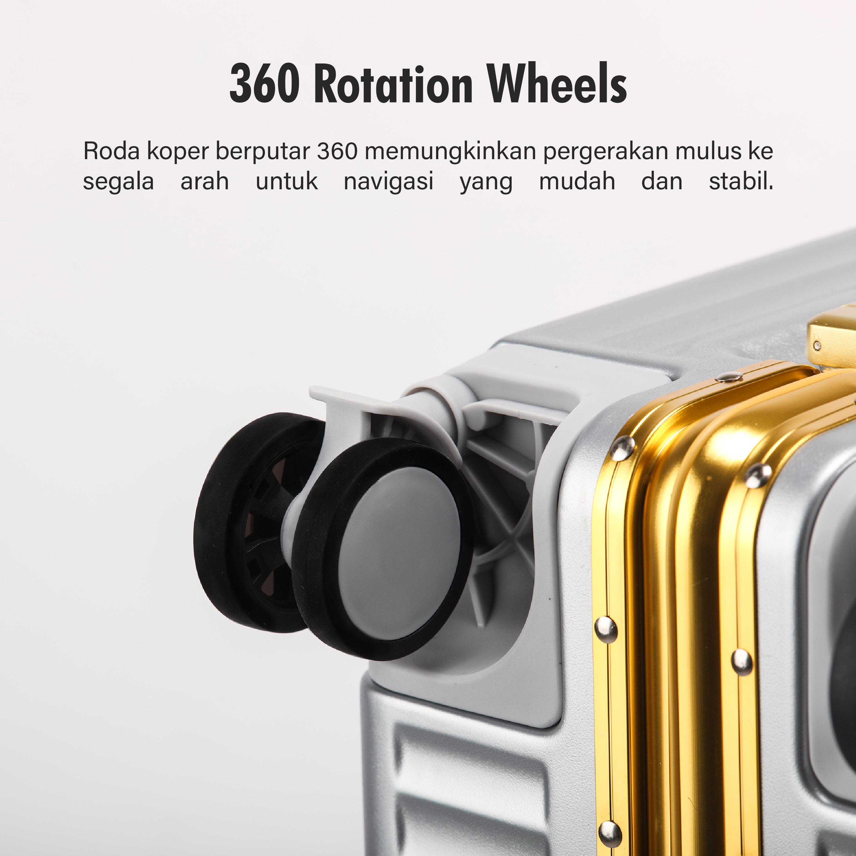 Jual [NEW ARRIVAL] Roaming Koper Kabin & Bagasi List Gold Size 20-28 ...