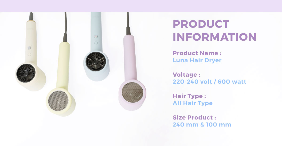 Jual NVMEE - Luna Hair Dryer Strong Wind & Low Watt | Shopee Indonesia