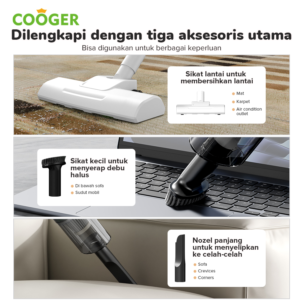 Jual COOGER Vacum Cleaner 5IN1 Alat Penyedot Debu Lantai Dengan Daya ...