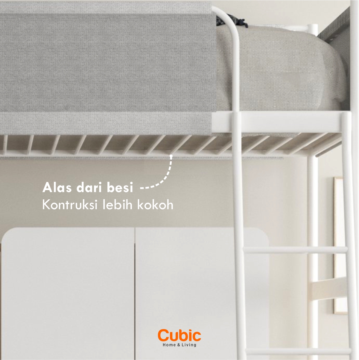 Jual Cubic Ranjang Tingkat Besi Ranjang Susun Dipan Bunk Bed Luna