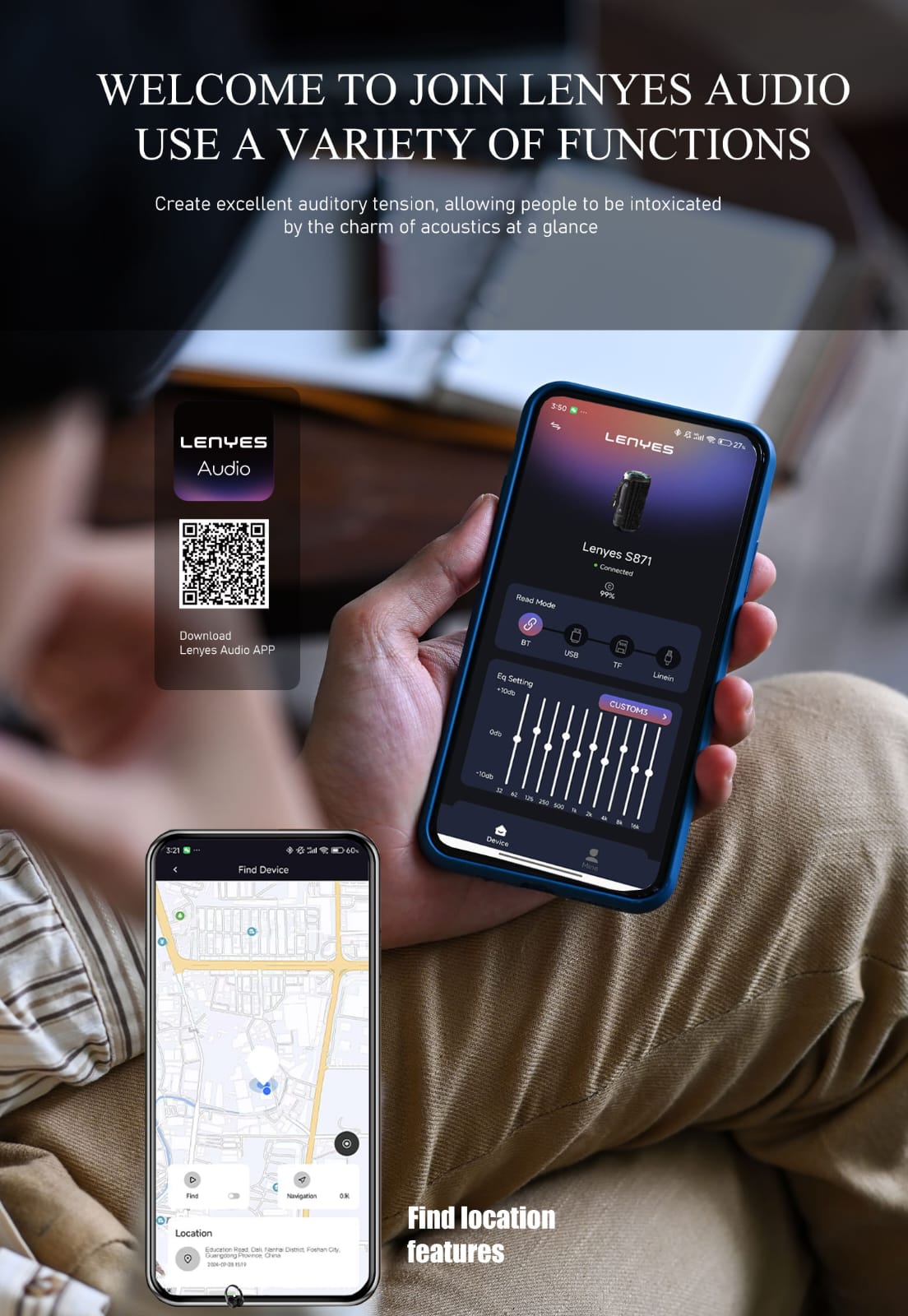 Jual LENYES S871 60W Wireless Speaker Bluetooth 5.3 Portable RGB Light ...