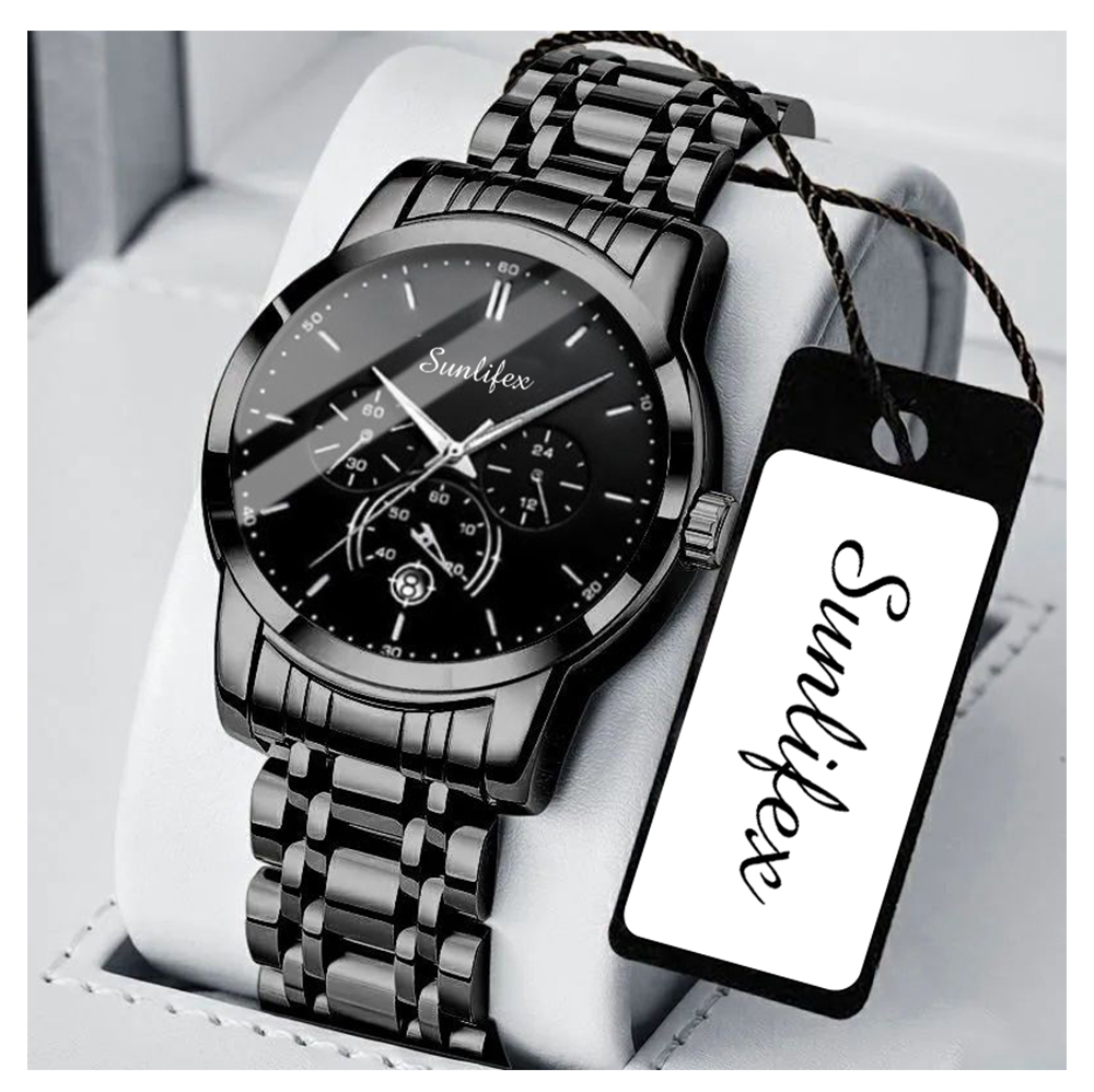 Jual Sunlifex Jam Tangan Pria Original Bisnis Anti Air Kuarsa Jam Pria ...