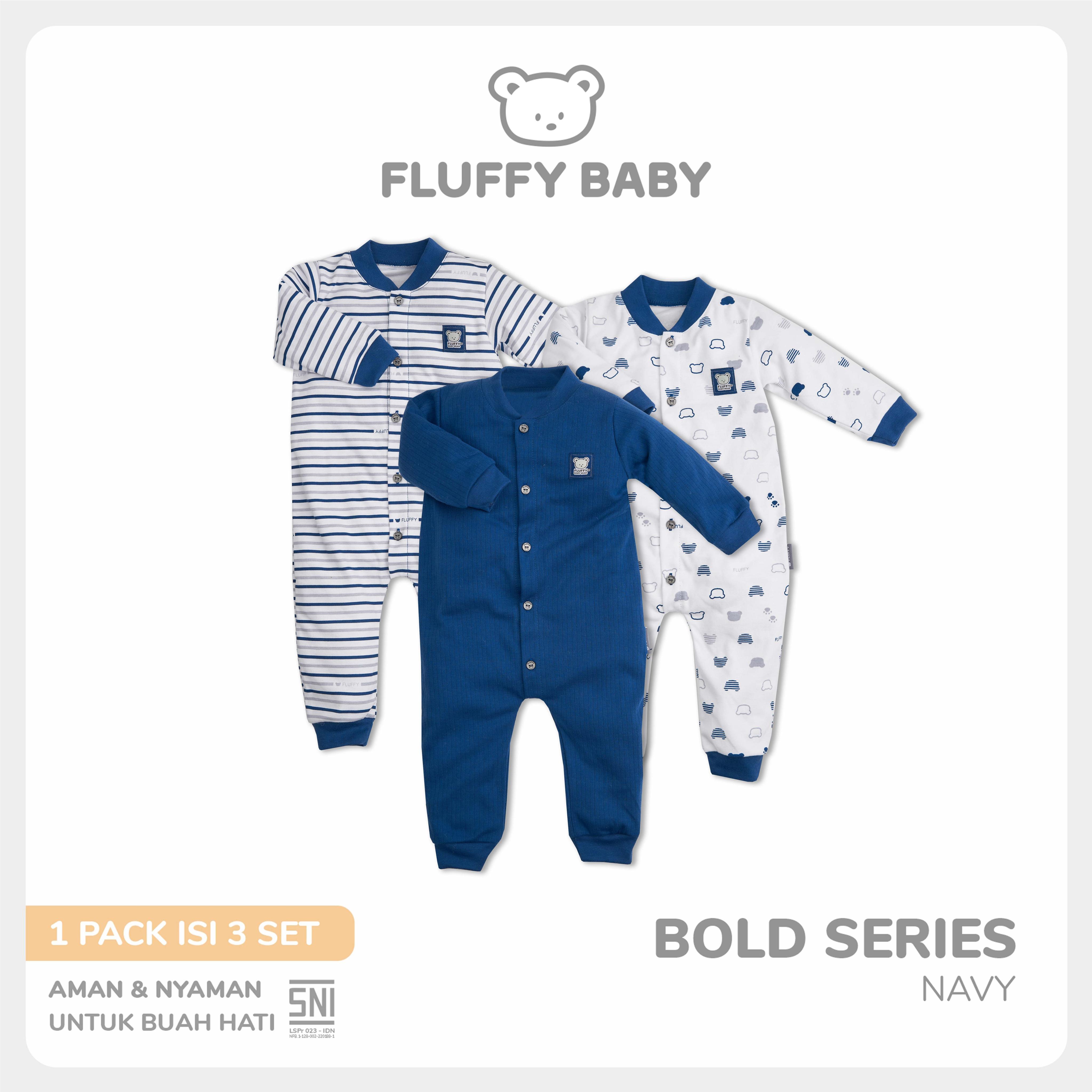 Jual FLUFFY Jumpsuit BOLD (Isi 3Pasang) KDS NAV SML | Shopee Indonesia