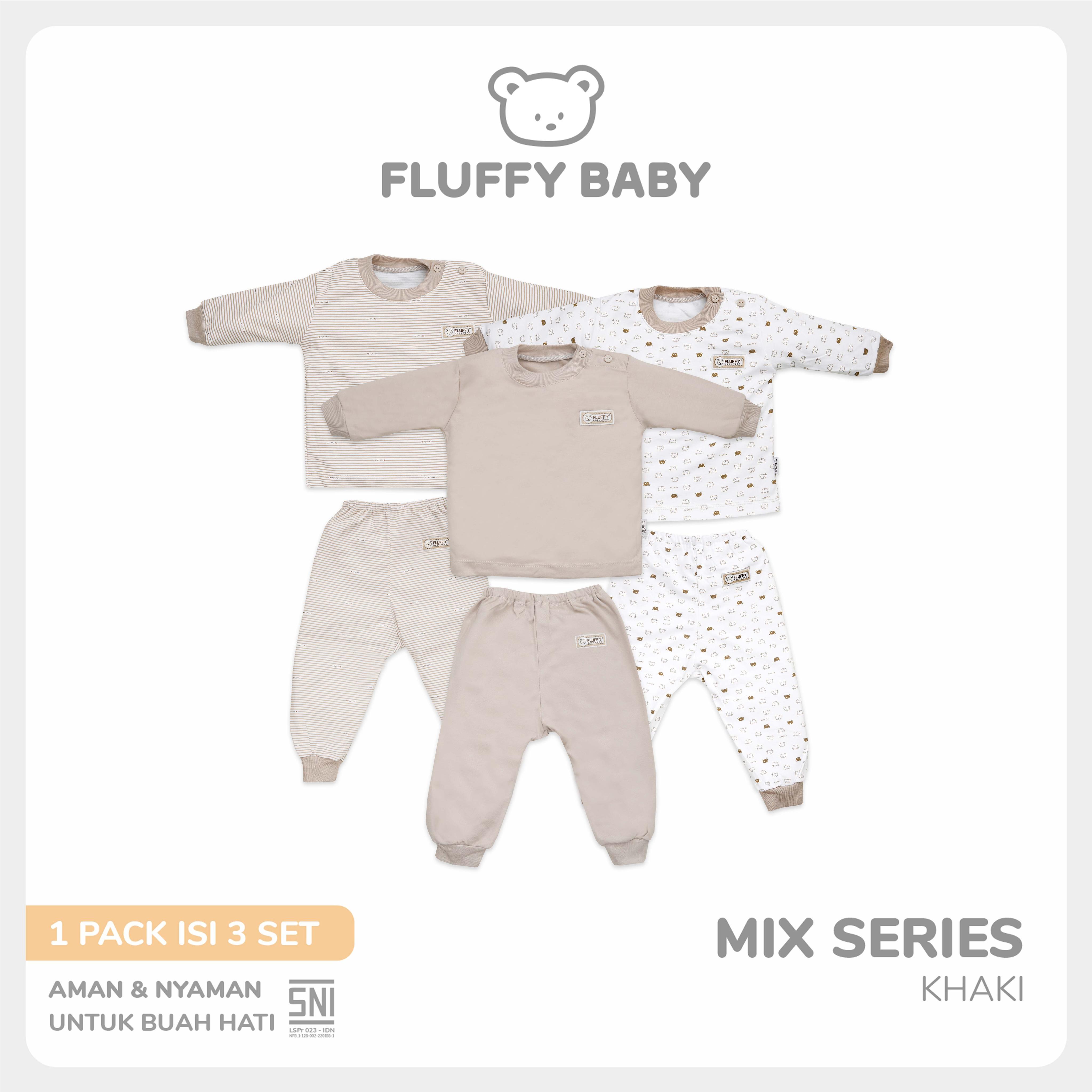 Jual FLUFFY Setelan Oblong Panjang KHAKI (Isi 3Pasang) SOJJSR KKI SML ...