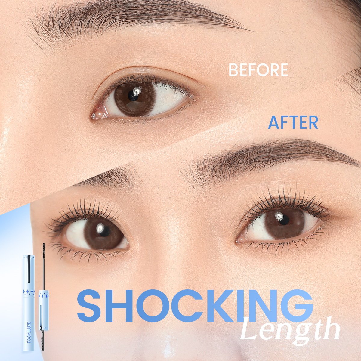 Jual FOCALLURE 2MM Ultra-fine Mascara Curl Eyelash Waterproof Pro ...