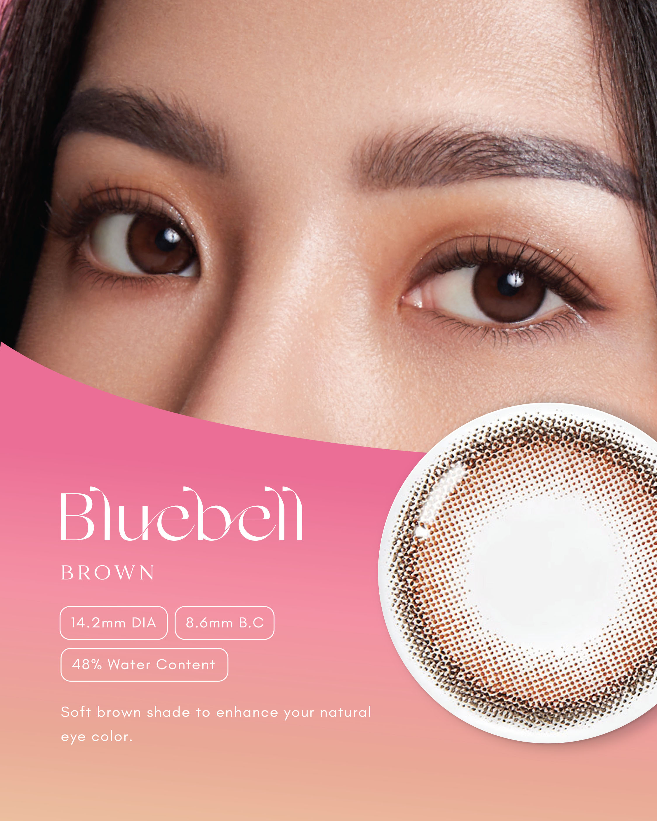 Jual [BEST SELLER] EYESIGHT LENSES Softlens Bloominc Bluebell Brown ...