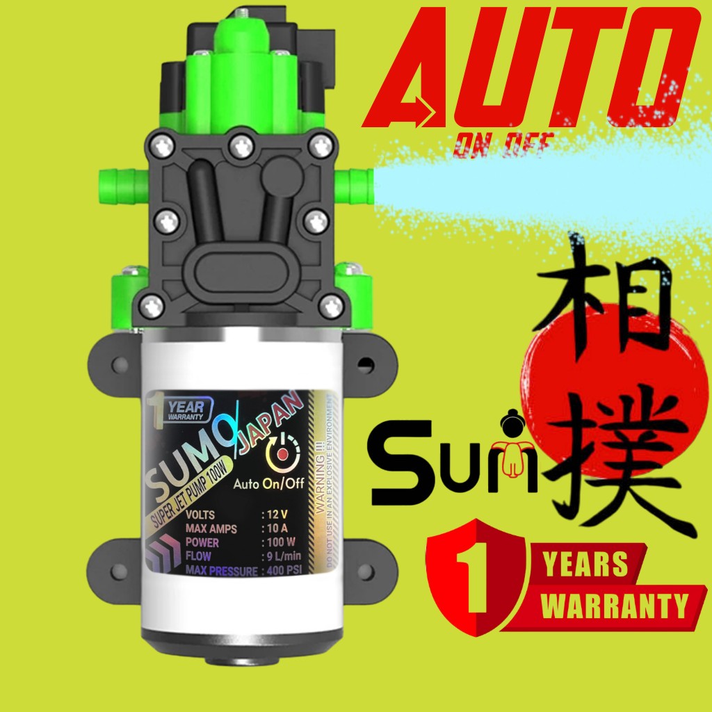 Jual King Autocare Pompa DC 12 Volt 9LPM 400PSI Otomatis Tekanan Tinggi | Shopee Indonesia