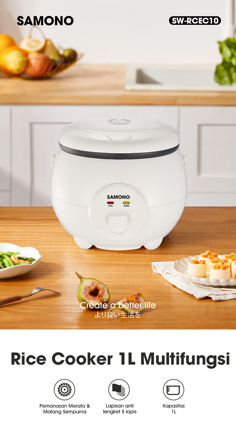Jual Samono Sunny Rice Cooker Aesthetic Low Watt Anti Lengket 3in1 Multifungsi Garansi 1 Tahun ...