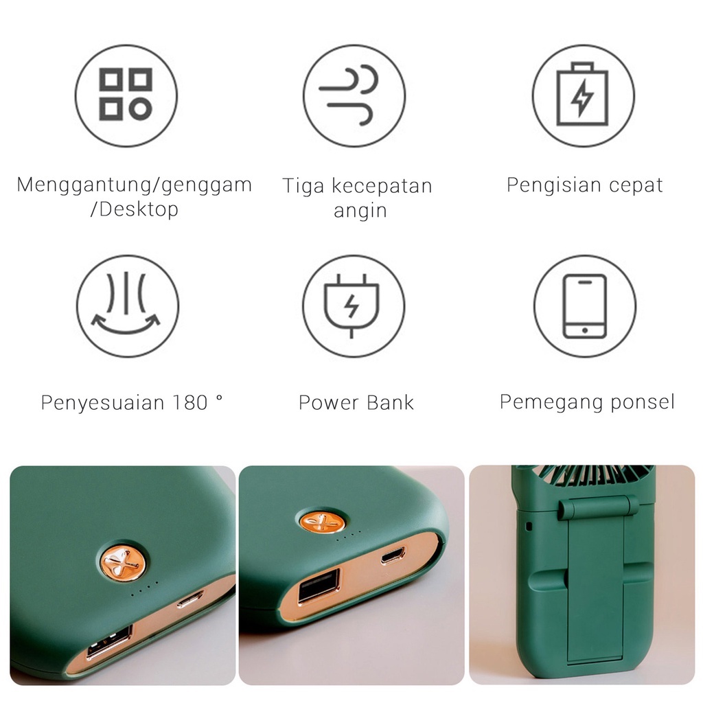 Jual Aolida kipas angin mini portable 5000mAh Kapasitas Besar Kipas ...