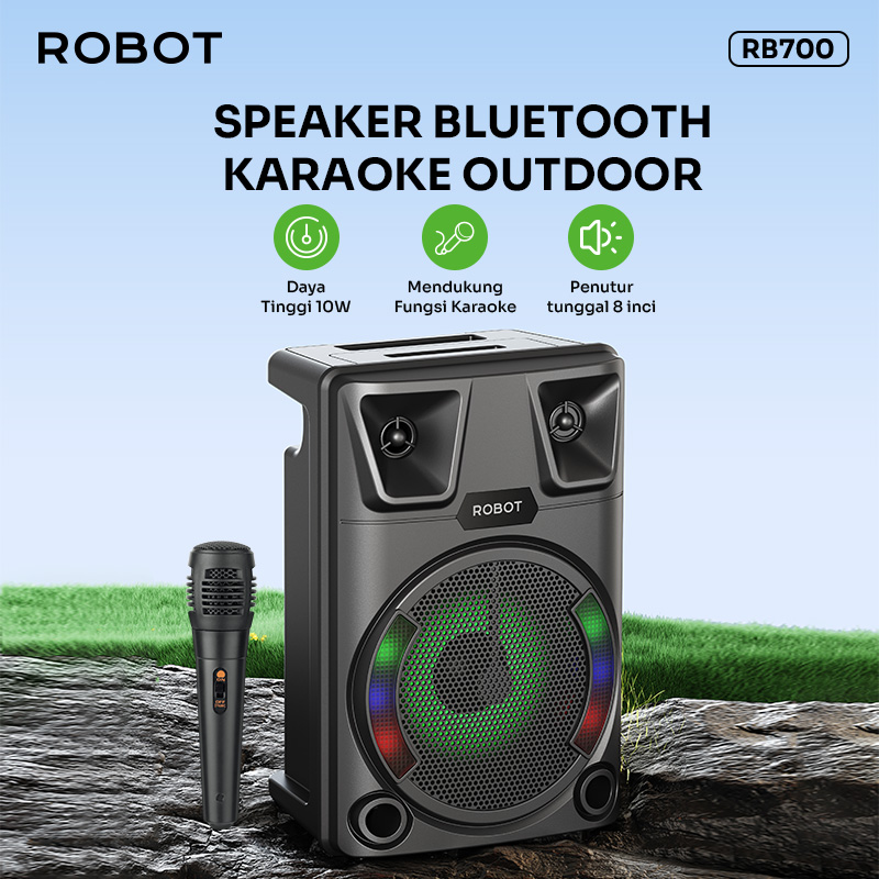 Jual ROBOT Speaker Karaoke Bluetooth 5.3 Outdoor Super Bass 10W ...