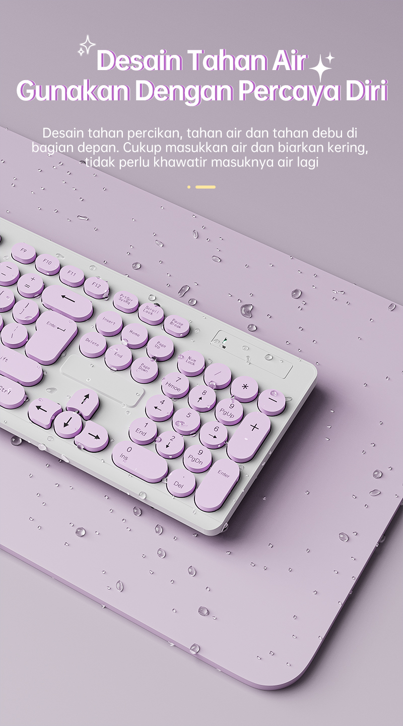 Jual KIVEE keyboard wireless mechanical gaming 104 keys 2.4GHz Lucu ...