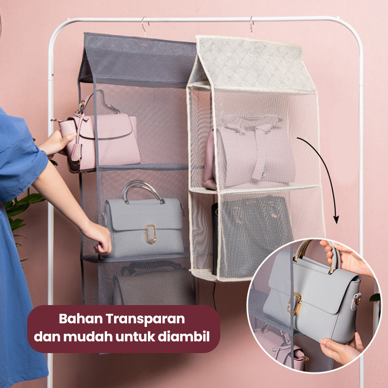 Jual Halu Rak Tas Gantung Bag Organizer Rak Bag Kotak Tempat ...
