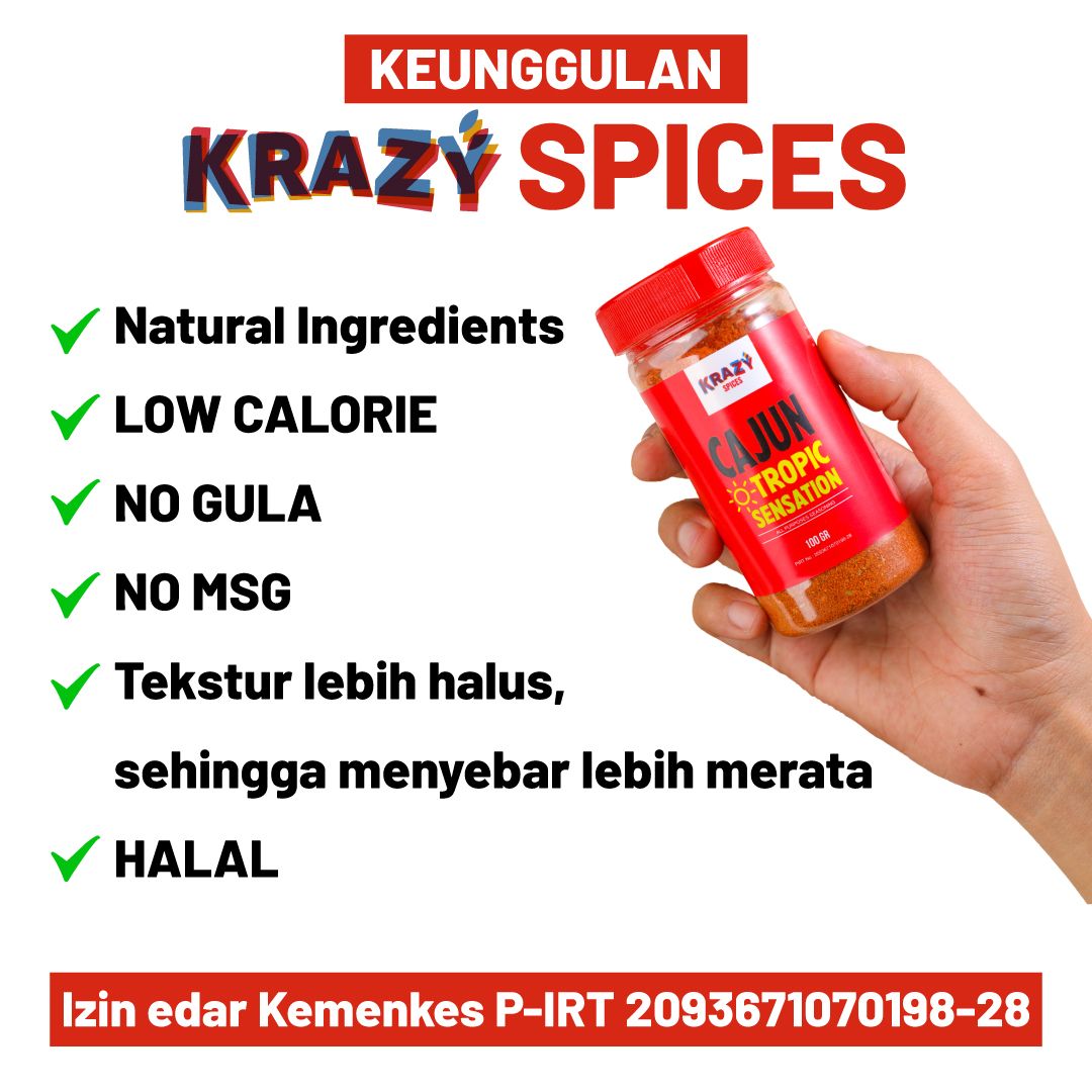 Jual KRAZY Spices Bumbu Diet Marinasi Dry Rub 100 gr | Shopee Indonesia