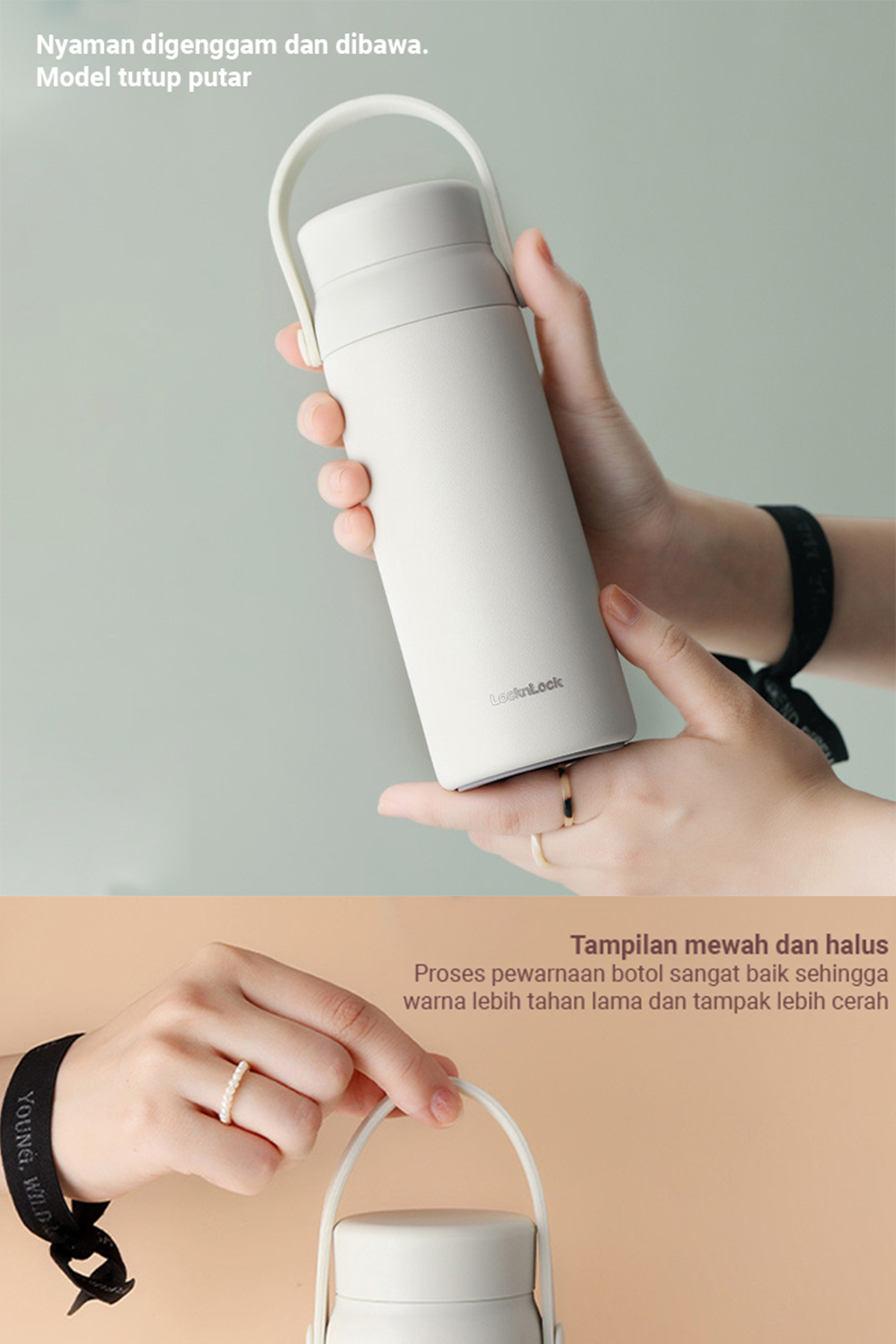 Jual LocknLock Wanna Be Screw Tumbler Carry Handle 450ml LHC4246 ...