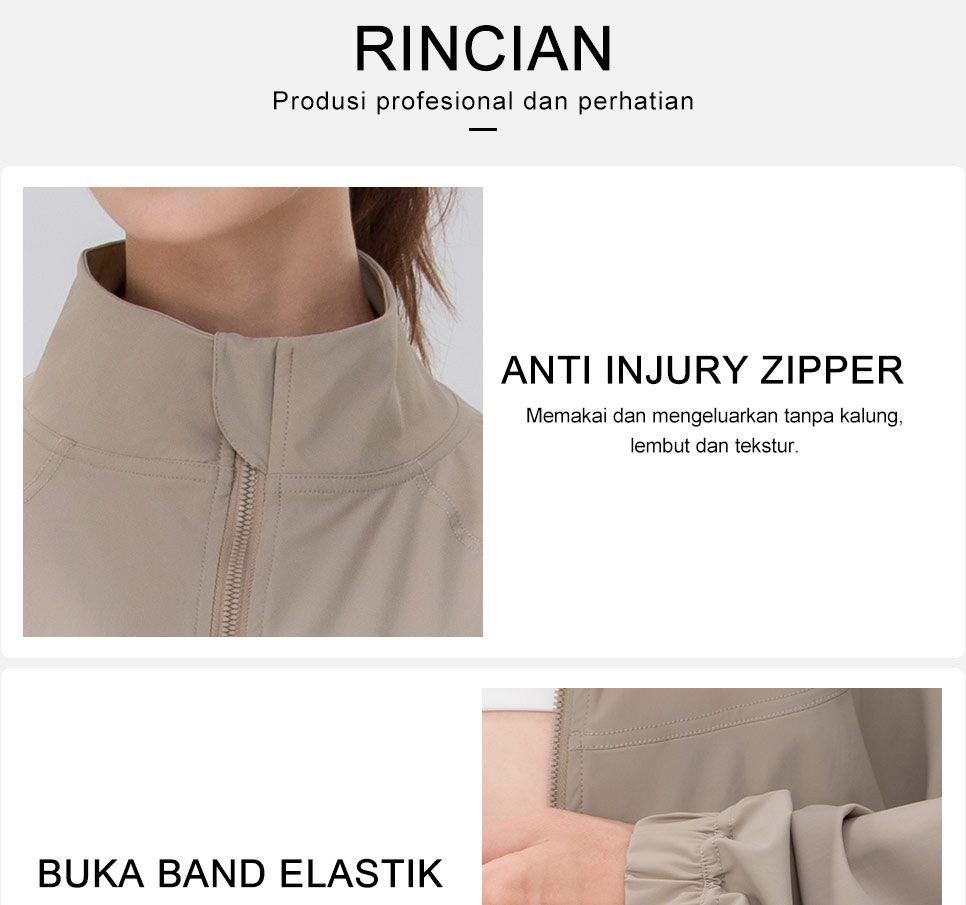 Jual Reytorrm Jaket Anti UV Olahraga Wanita Lengan Panjang UPF50+（WT005) | Shopee Indonesia