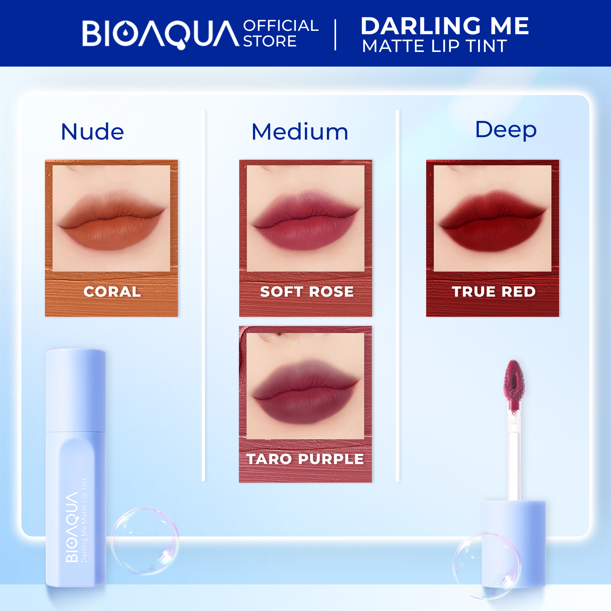Jual BIOAQUA Liptint Fantastic Me Glossy / Darling Me Matte Lip Tint ...