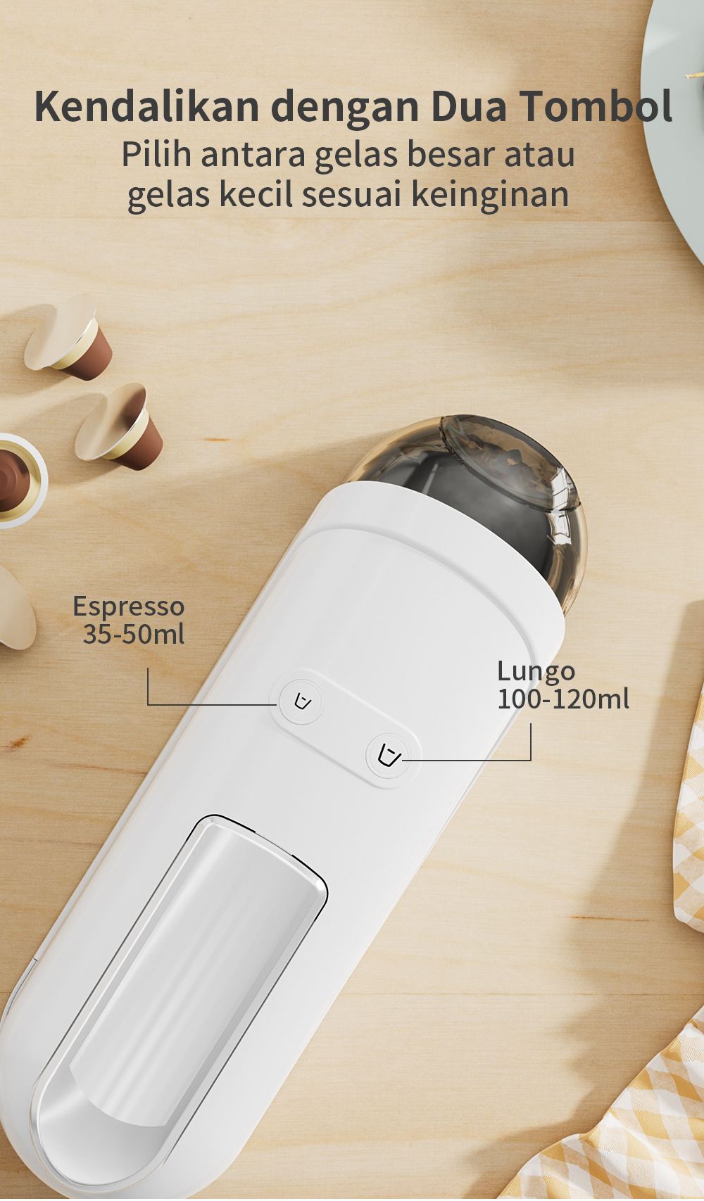Jual Simplus Mesin Kopi Kapsul Coffee Maker Ekstraksi 20 Bar Espresso Pilihan 2 Cup | Shopee ...