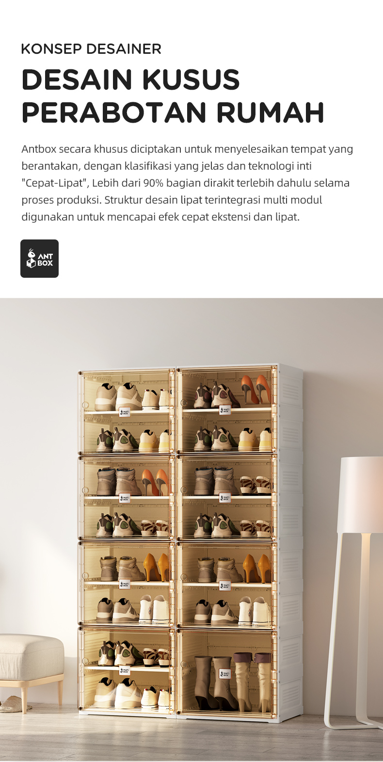 Jual ANTBOX Lemari Sepatu Ready Stock Kapasitas 16-40 Pasang Sepatu Kabinet Serbaguna Lemari ...