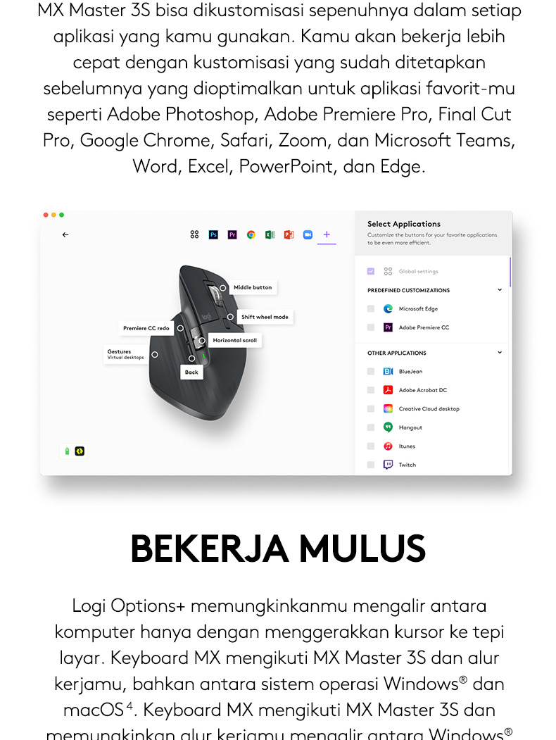 Jual Logitech MX Master 3S Performance Mouse Wireless Bluetooth Quiet ...