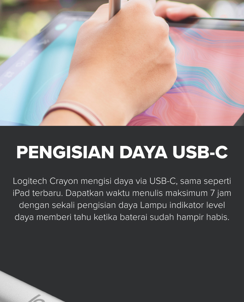Jual Logitech Crayon Stylus Pen Digital for Apple iPad (with USB-C Port) | Shopee Indonesia
