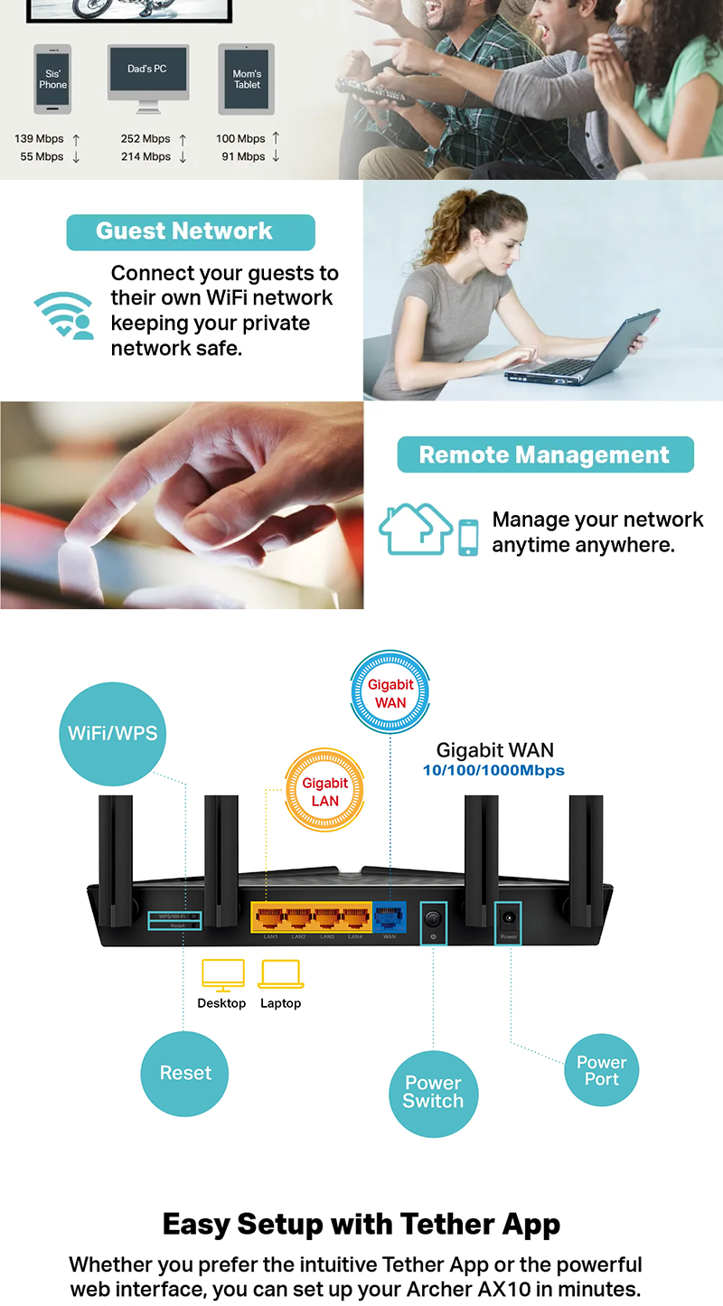 Jual TP-Link Archer AX23 | AX1800 Wi-Fi 6 Router | Dual-Band | Gigabit ...