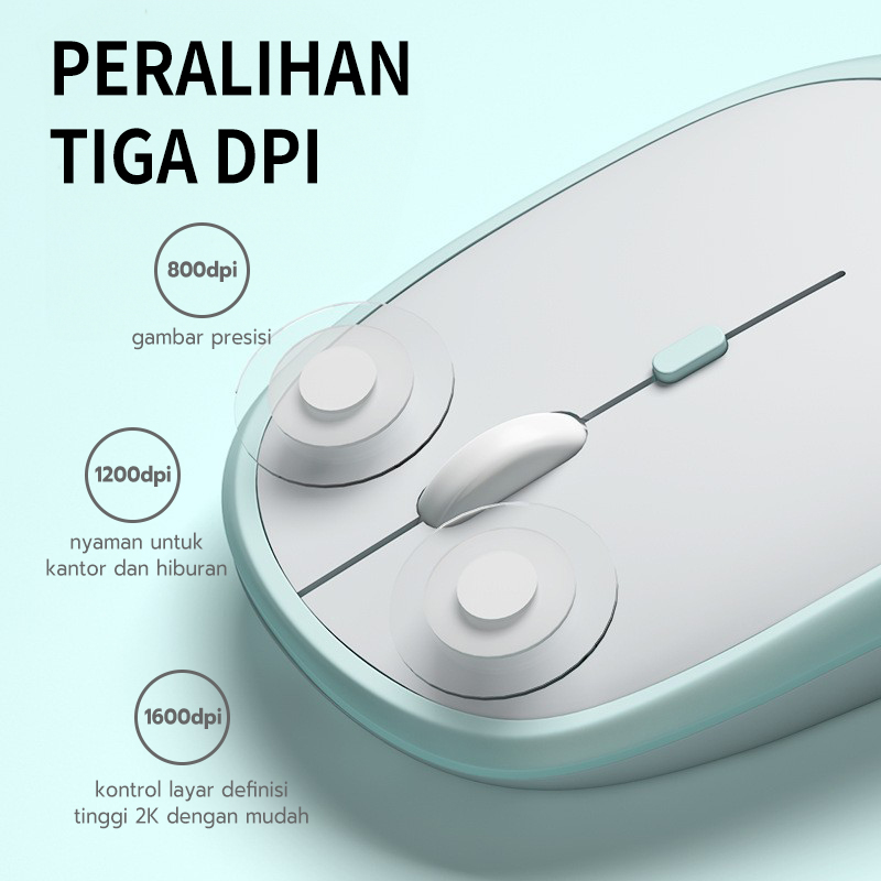 Jual Jovitech Macaroon Wireless Silent Mouse Dual Mode USB Receiver ...