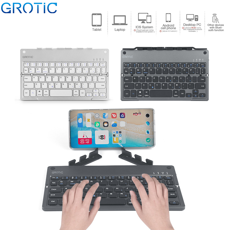 Jual GROTIC Keyboard Mouse Set Wireless Bluetooth 10 inch For Laptop PC ...