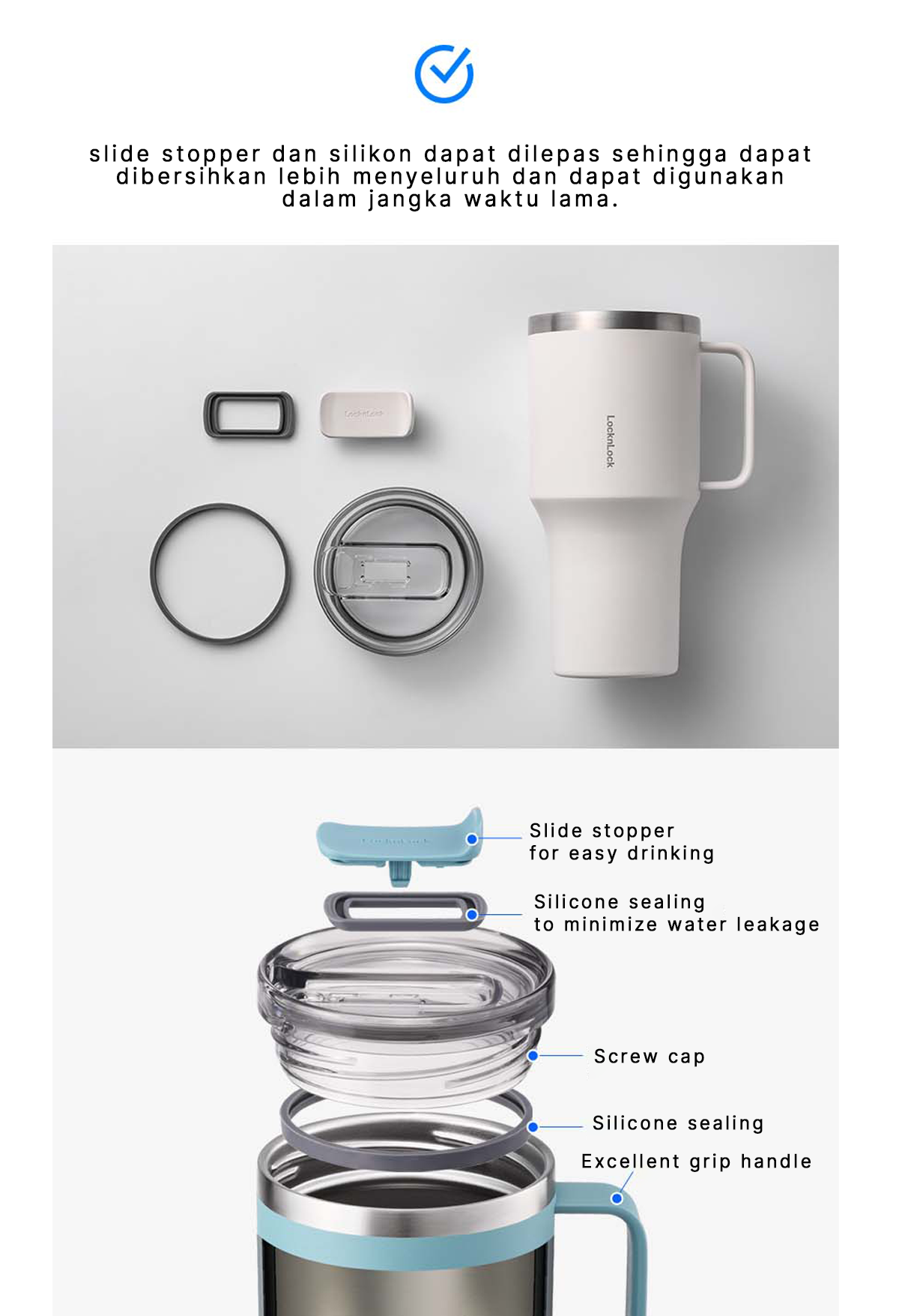 Jual LocknLock Metro King Tumbler 820ml - LHC4326 | Shopee Indonesia