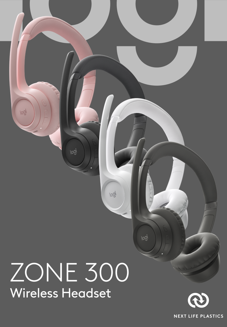 Jual Logitech Zone 300 Headset Bluetooth Wireless, Mikrofon Noise ...