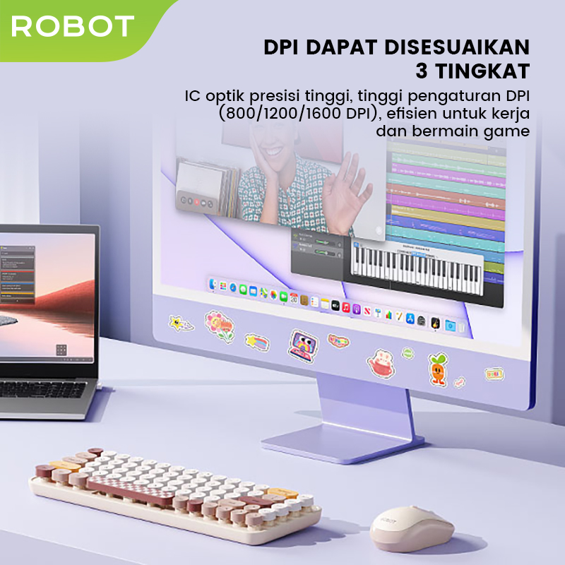 Jual ROBOT Keyboard dan Mouse Set Wireless 2.4G Keyboard Combo Design ...