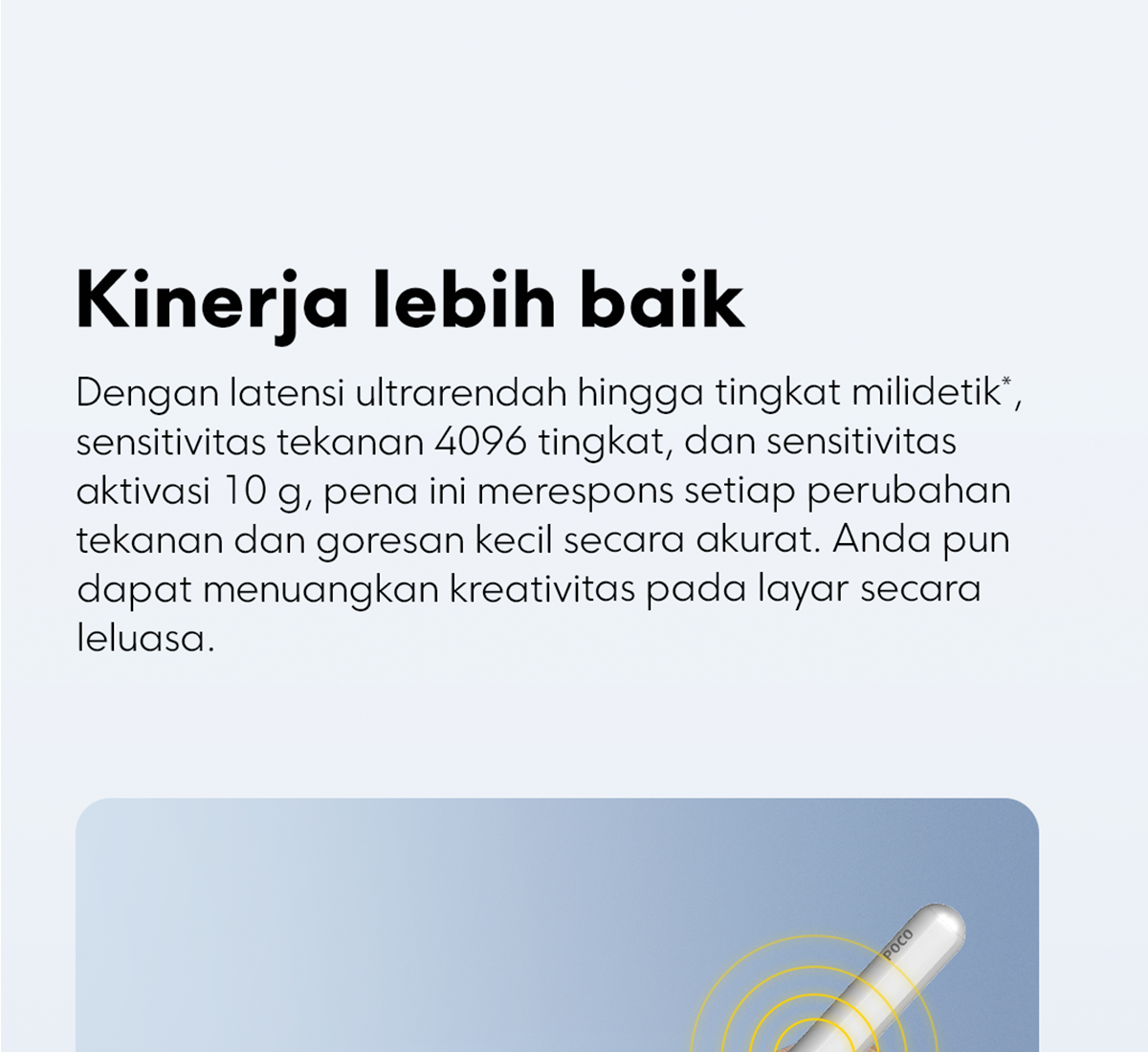 Jual POCO Smart Pen | 4096 level sensitivity | 240 Hz Touch sampling ...