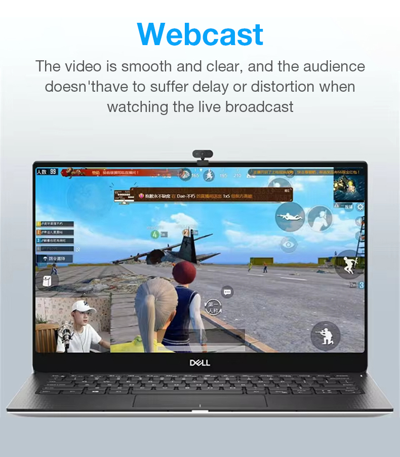 Jual EYD Webcam Laptop USB Camera PC Full HD 1080P with 360 Degree ...