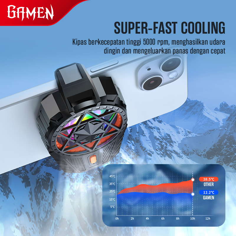 Jual GAMEN Fan Cooler Wireless Cooling Hp Tanpa Kabel Heatsink GMR02S ...
