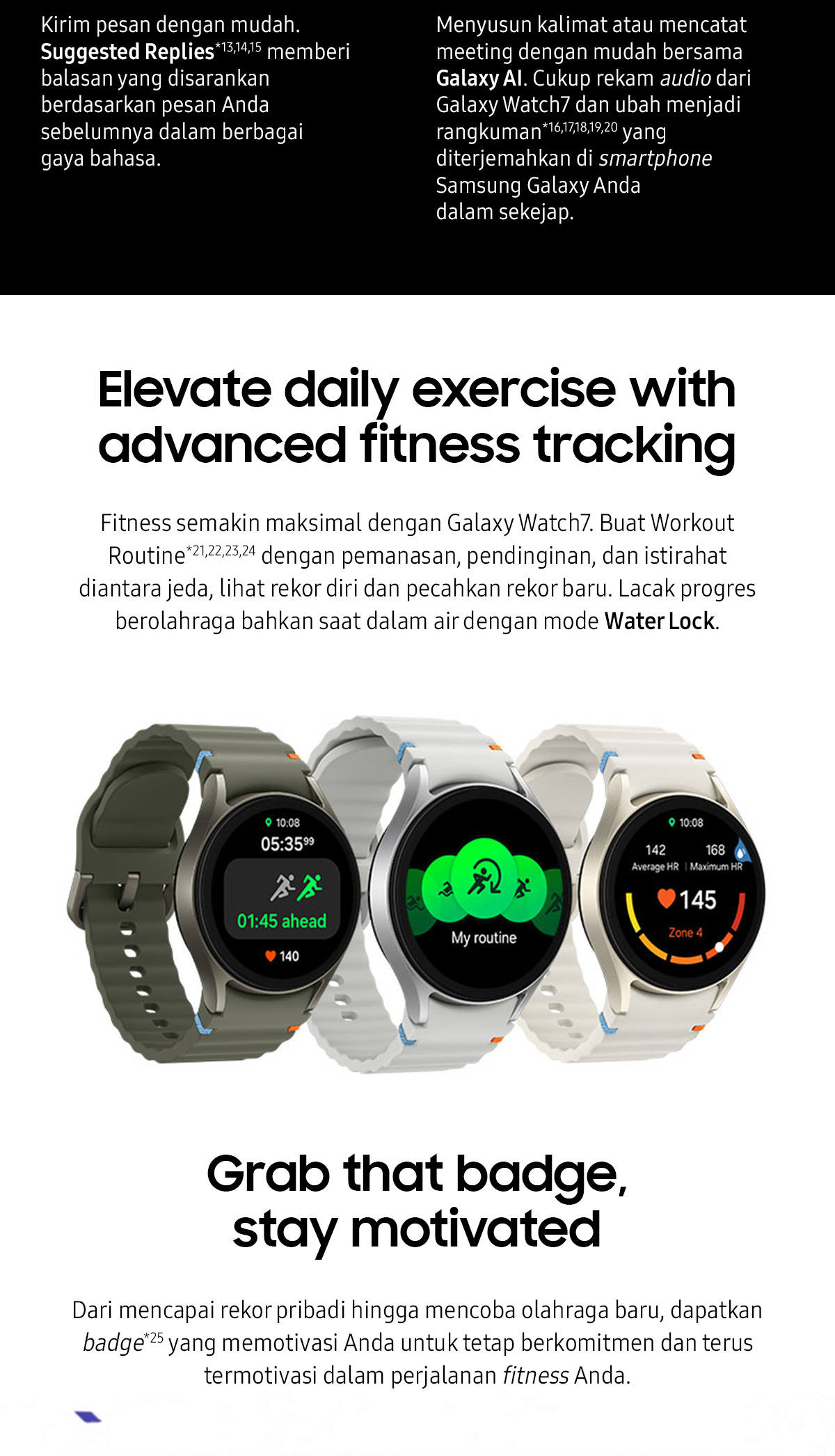 Jual Samsung Galaxy Watch7 44mm - Silver, Smartwatch AI, Prosesor 3nm ...