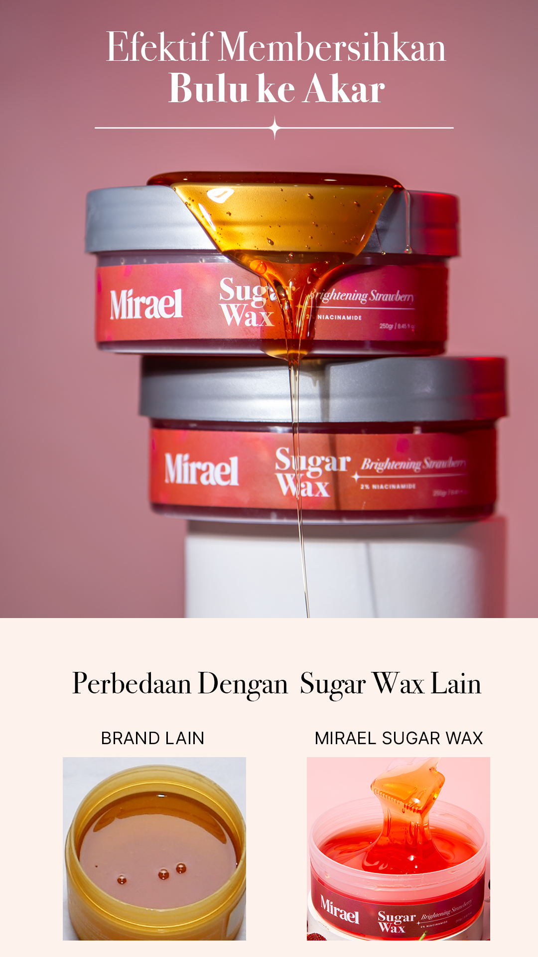 Jual MIRAEL Sugar Waxing Kit Dengan Niacinamide Penghilang Bulu Ketiak All Varian | Shopee Indonesia