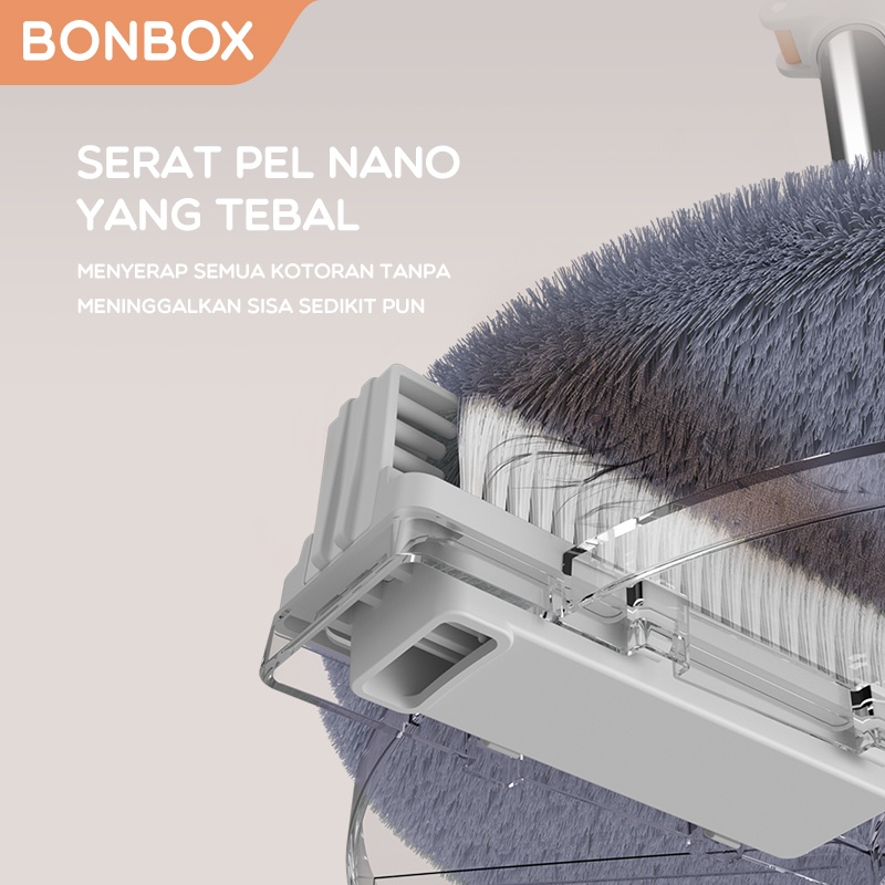 Jual [VOUCHER 4K] Bonbox Mop 2-in-1 Pel Lantai Membersih Hingga 360 Derajat Efisien Serat Pel ...
