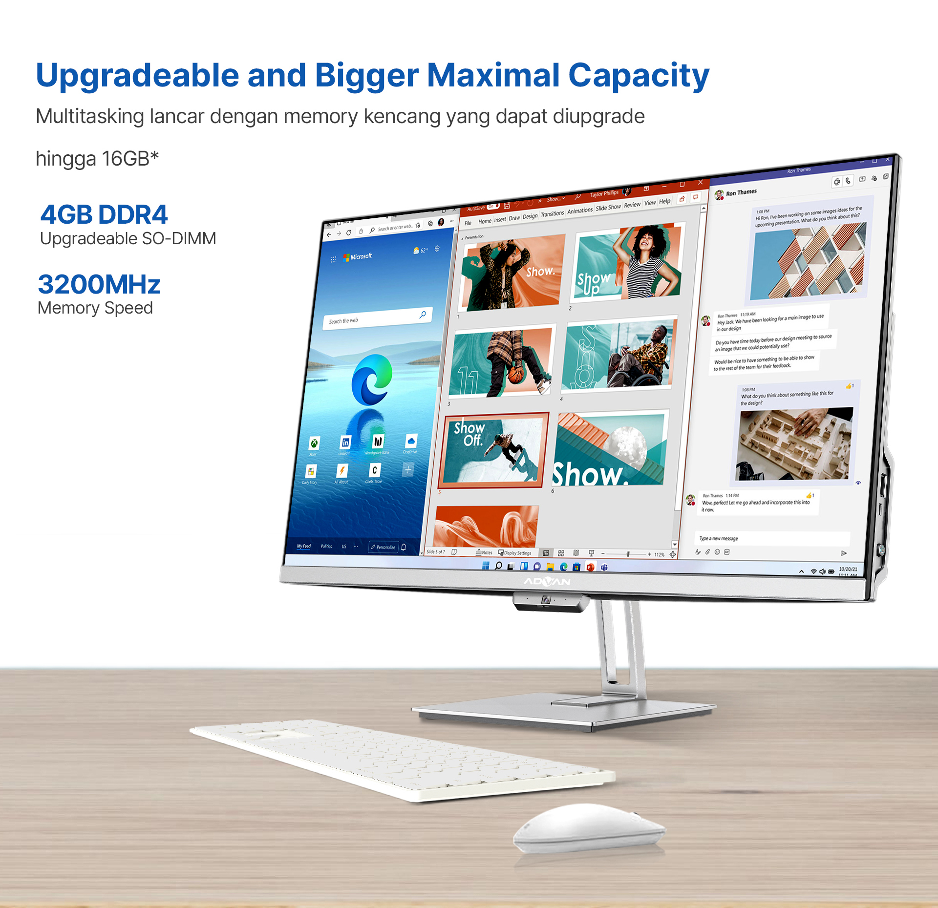 Jual ADVAN All in One PC AIO ONEPC Intel N100 99% SRGB 60W Power Saving ...