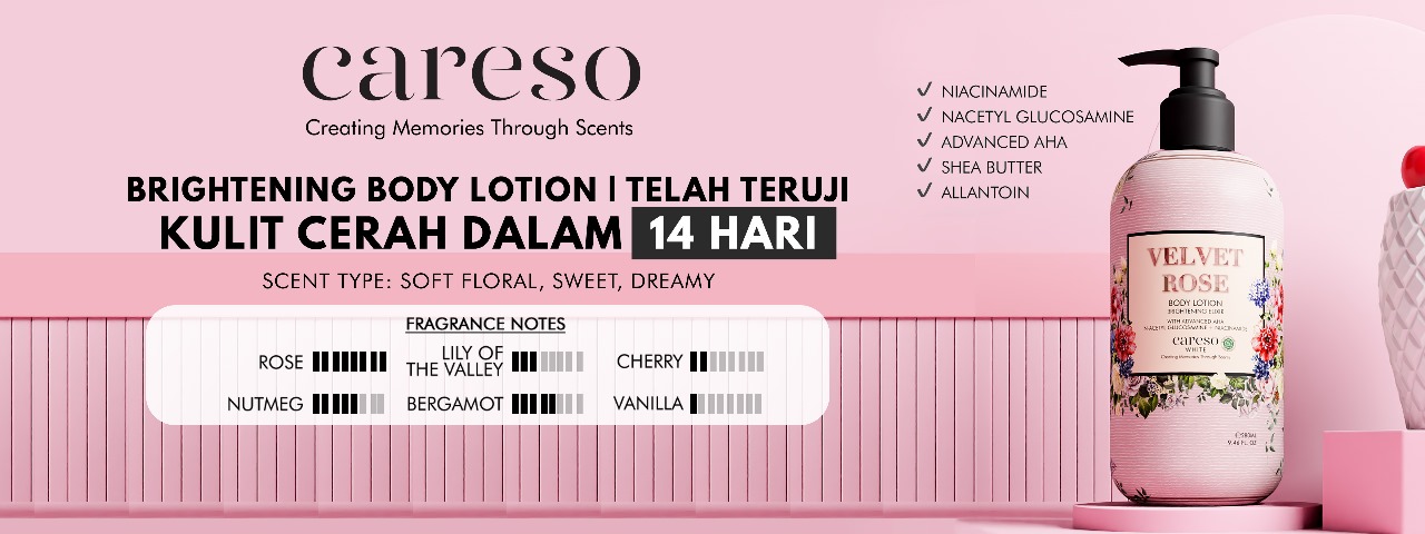 Jual CARESO - Body Lotion - Velvet Rose 300ML | Shopee Indonesia