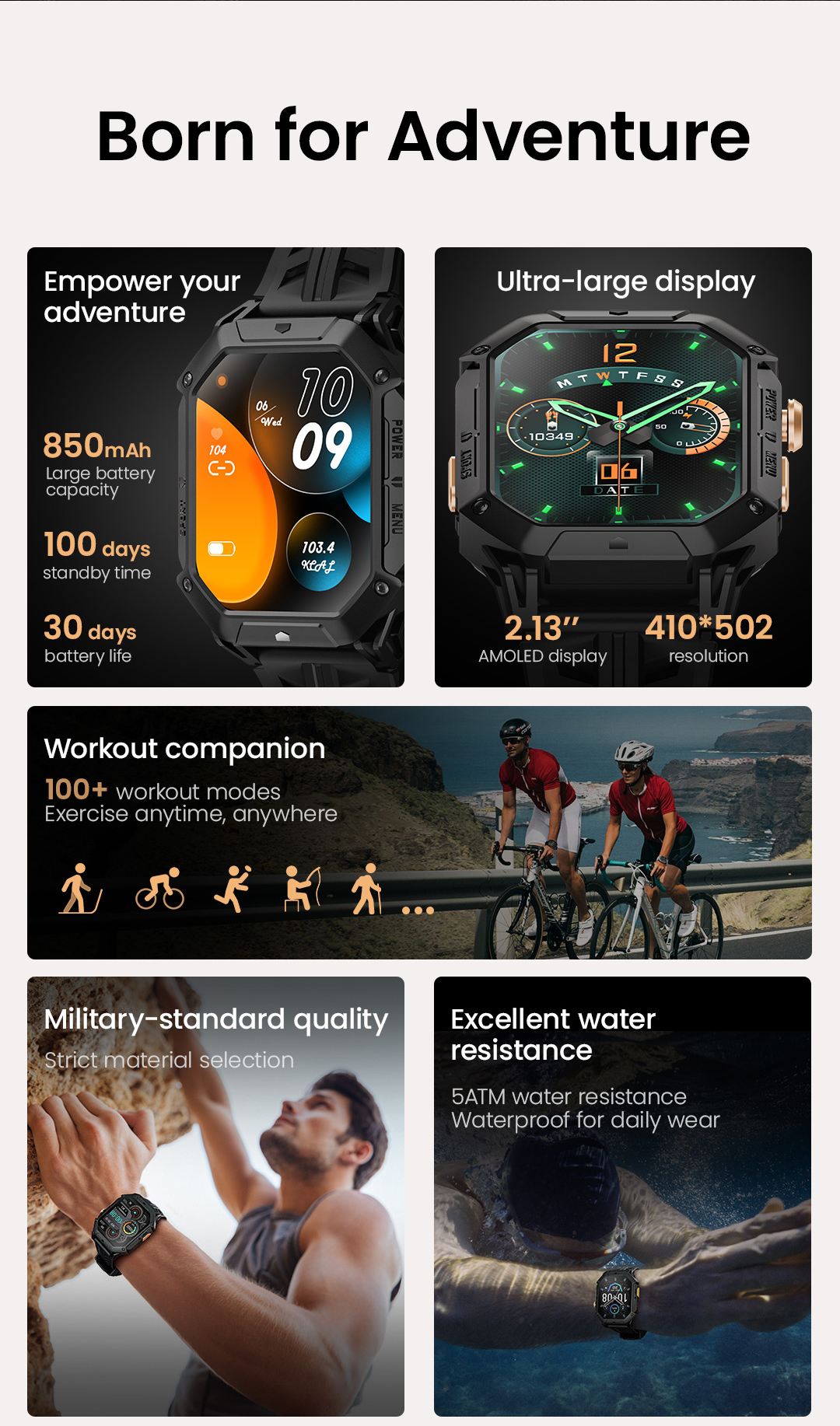 Jual Haylou Iron N1 Smartwatch Layar amoled standard militer baterai ...